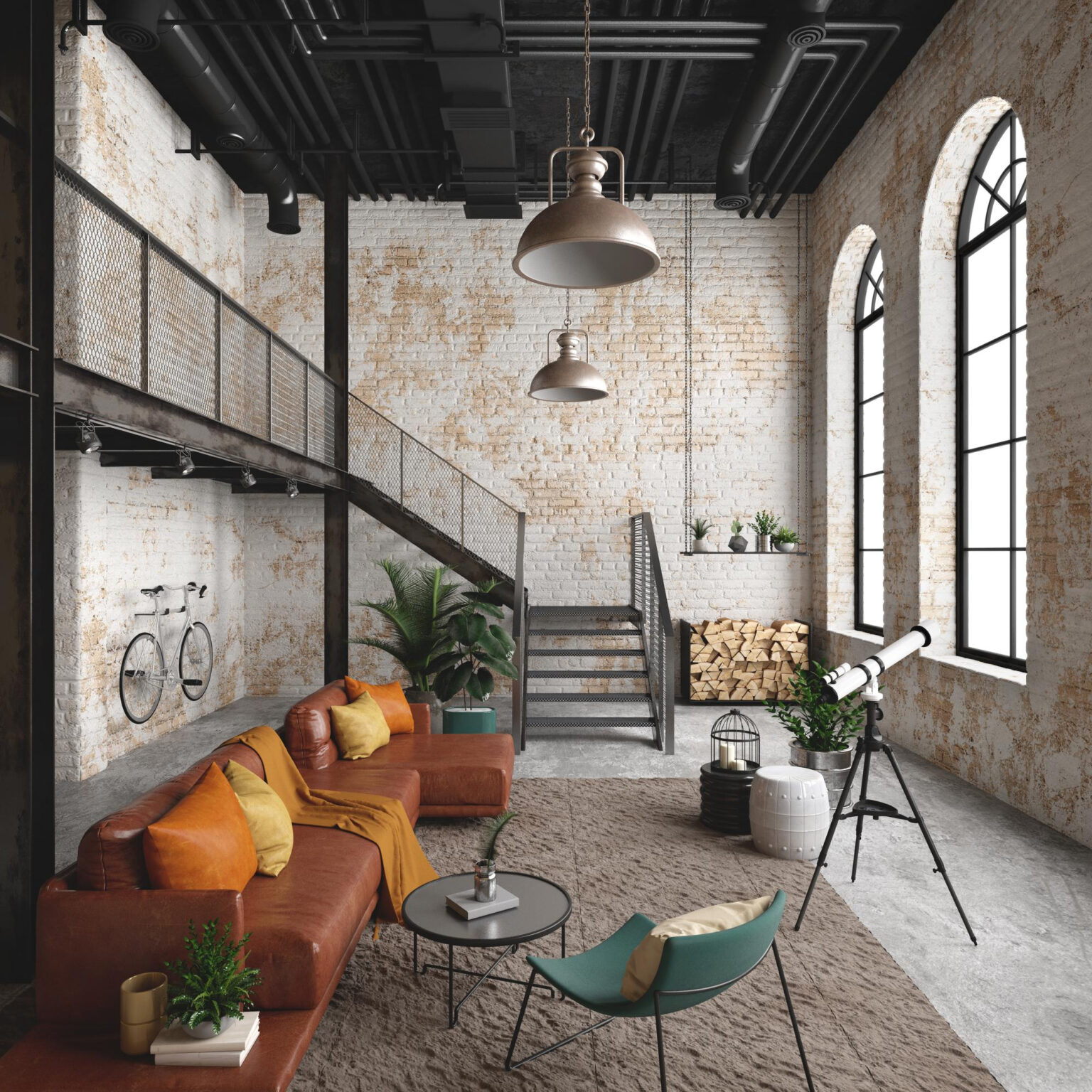 Salon Style Industriel Cosy : 20 Idées Déco Inspirantes | Kamazza
