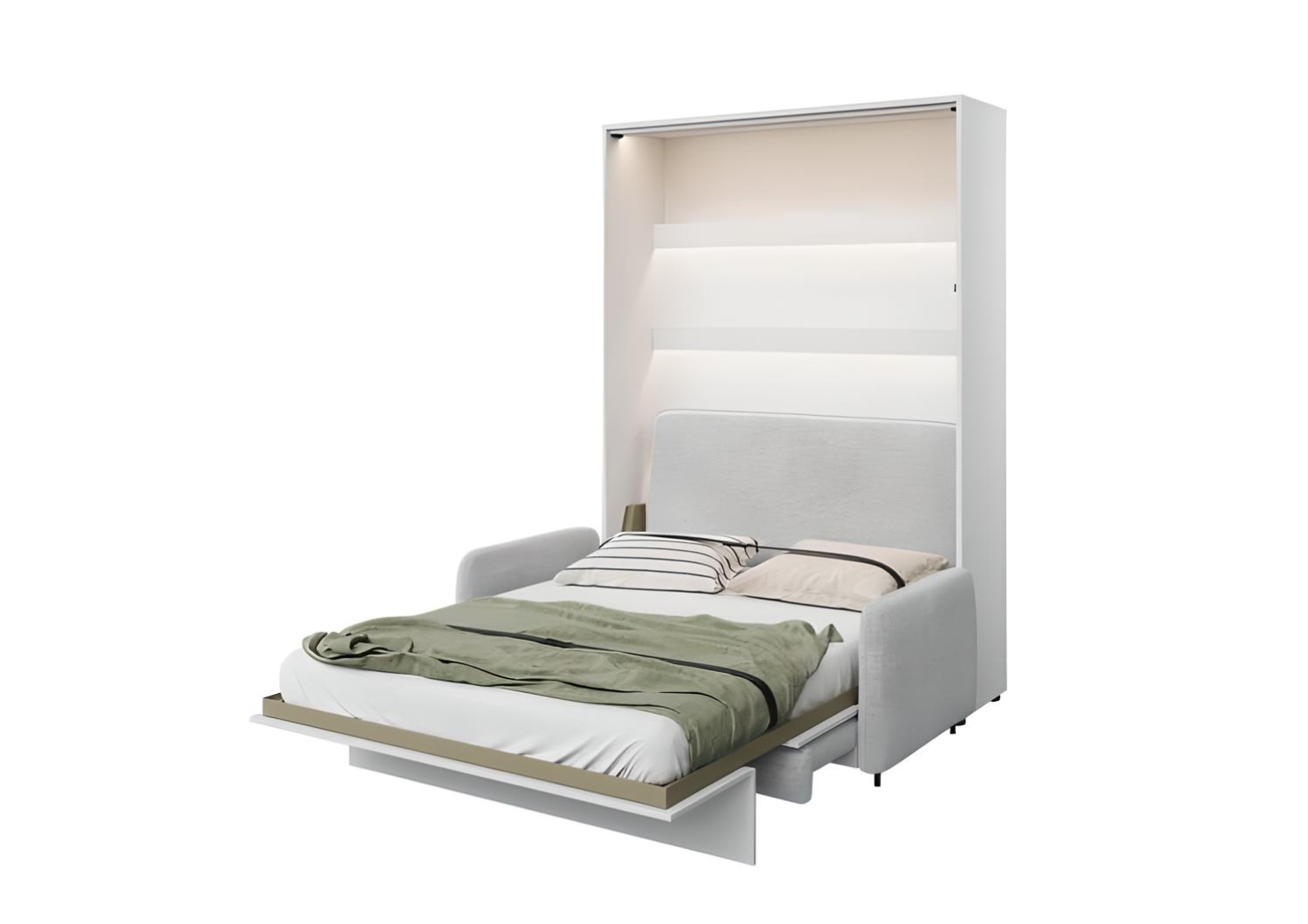 Lit escamotable avec canapé bleu modèle design SMART | Kamazza